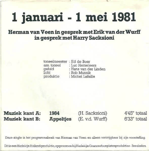 Gesprek Tussen Herman van Veen/Harry Sacksioni/Erik van der Wurff ...