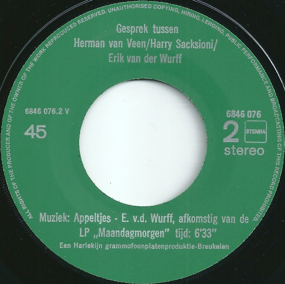 Gesprek Tussen Herman van Veen/Harry Sacksioni/Erik van der Wurff ...